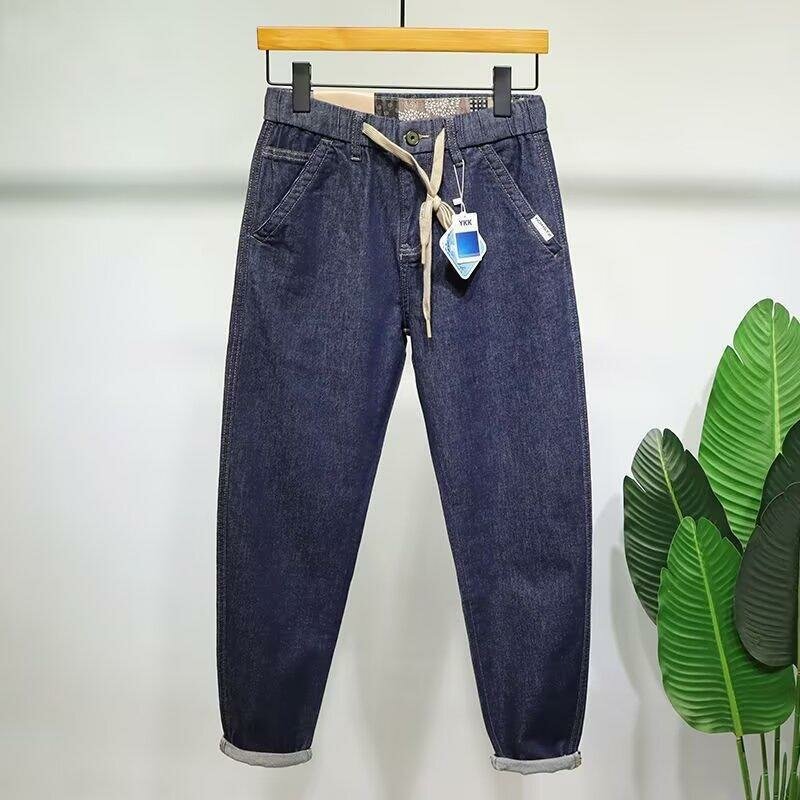 Тренд RONG CH Мужские Джинсы Весна Потертые Конусообразные Кроп Дэд Деним, Размер_S