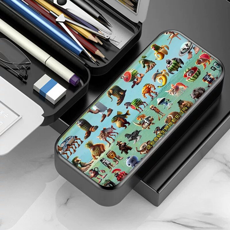 Многофункциональный детский пенал для мальчиков в американском и американском стиле с тематикой гор и моря, подходит