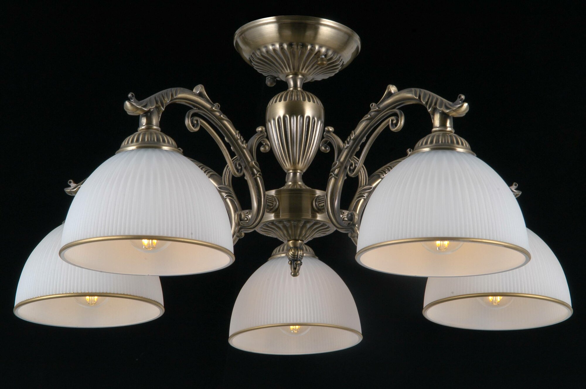 Люстра Классика бронза потолочная на 5 лампы E27