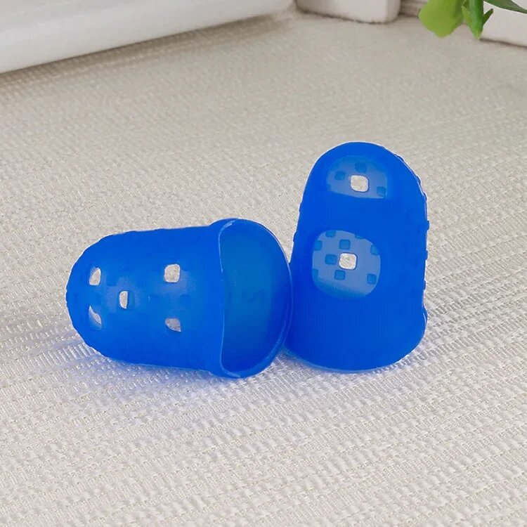 Силиконовые защитные накладки для пальцев гитары 4 шт. Синий, S-Dark Blue