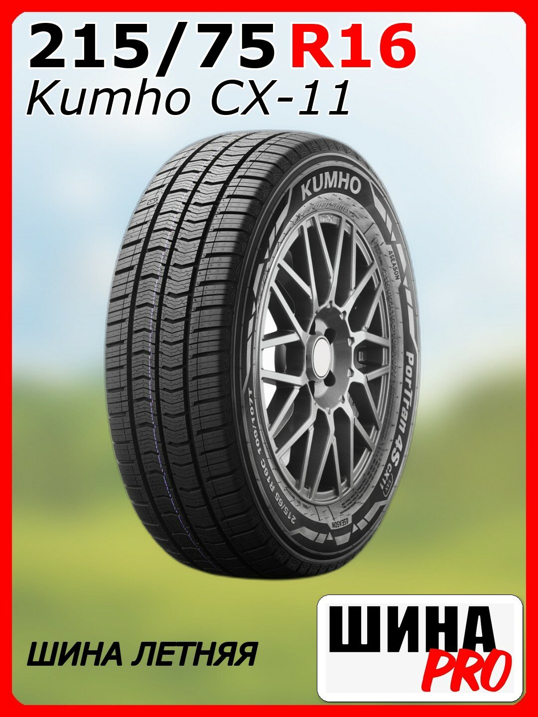 Шина летняя Kumho 215/75/16 R 116/114 C CX-11 для легковых автомобилей 2287283