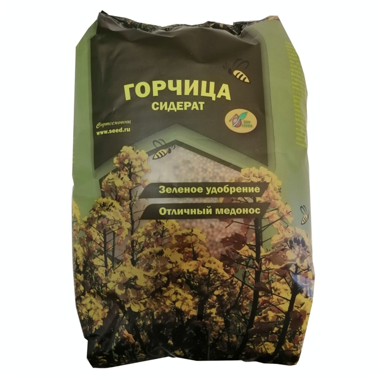 Семена сидератов горчица белая Радуга 0,5кг, для дачи, сада, огорода и на рассаду