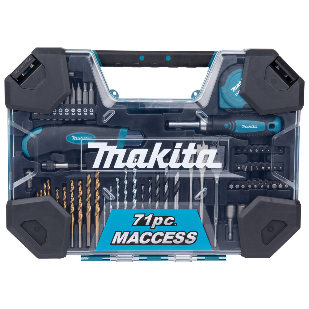 Набор сверл и отверток Makita E-22589 MAKITA, 71 предмет, в кейсе