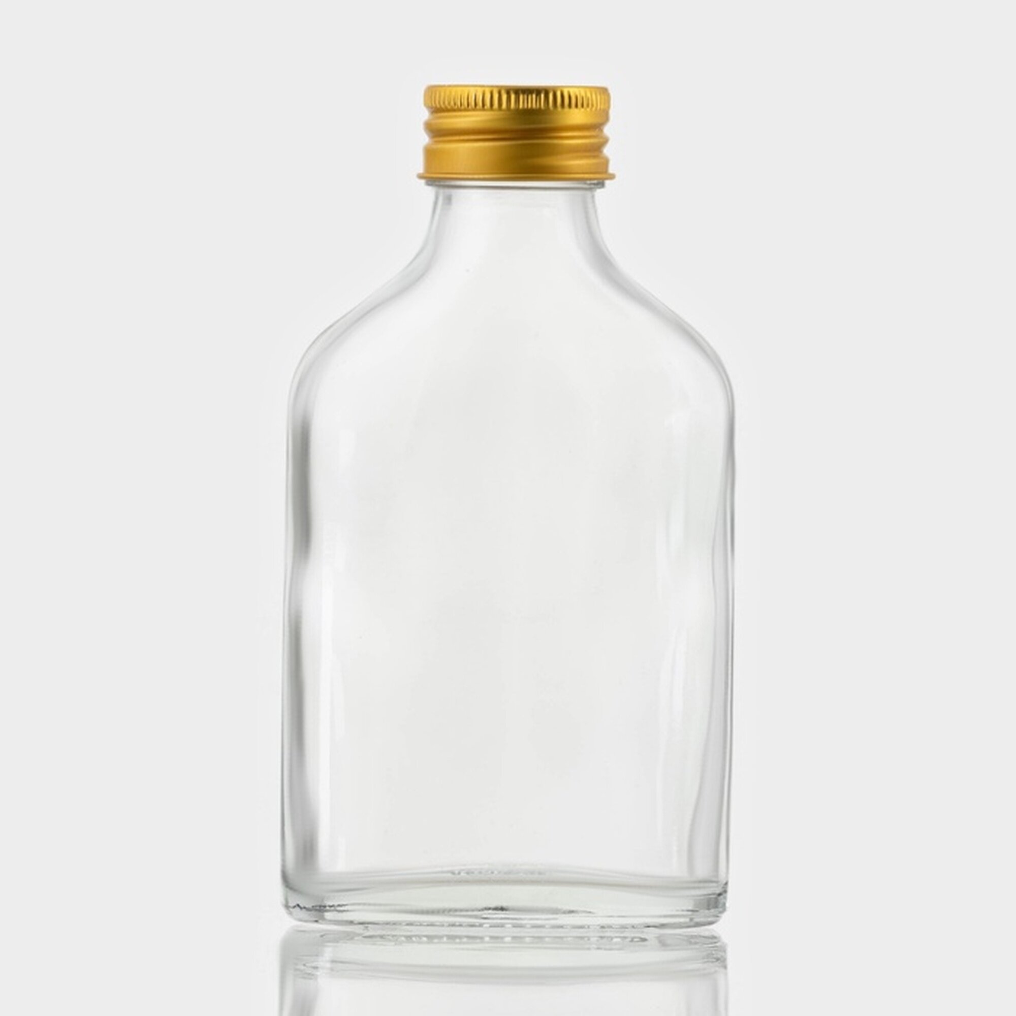 Бутыль стеклянная для соусов и масла с металлической крышкой, 100 мл, 6,5×3×12,5 см