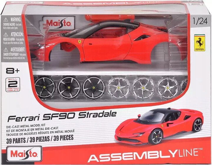 Игрушечный транспорт Maisto- Сборная модель Ferrari SF90 Stradale 2019, 1:24 - 39137
