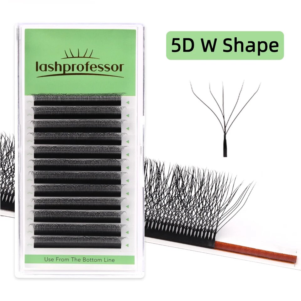 Lashprofessor 5D W Shape Lashes 8mm, Черный