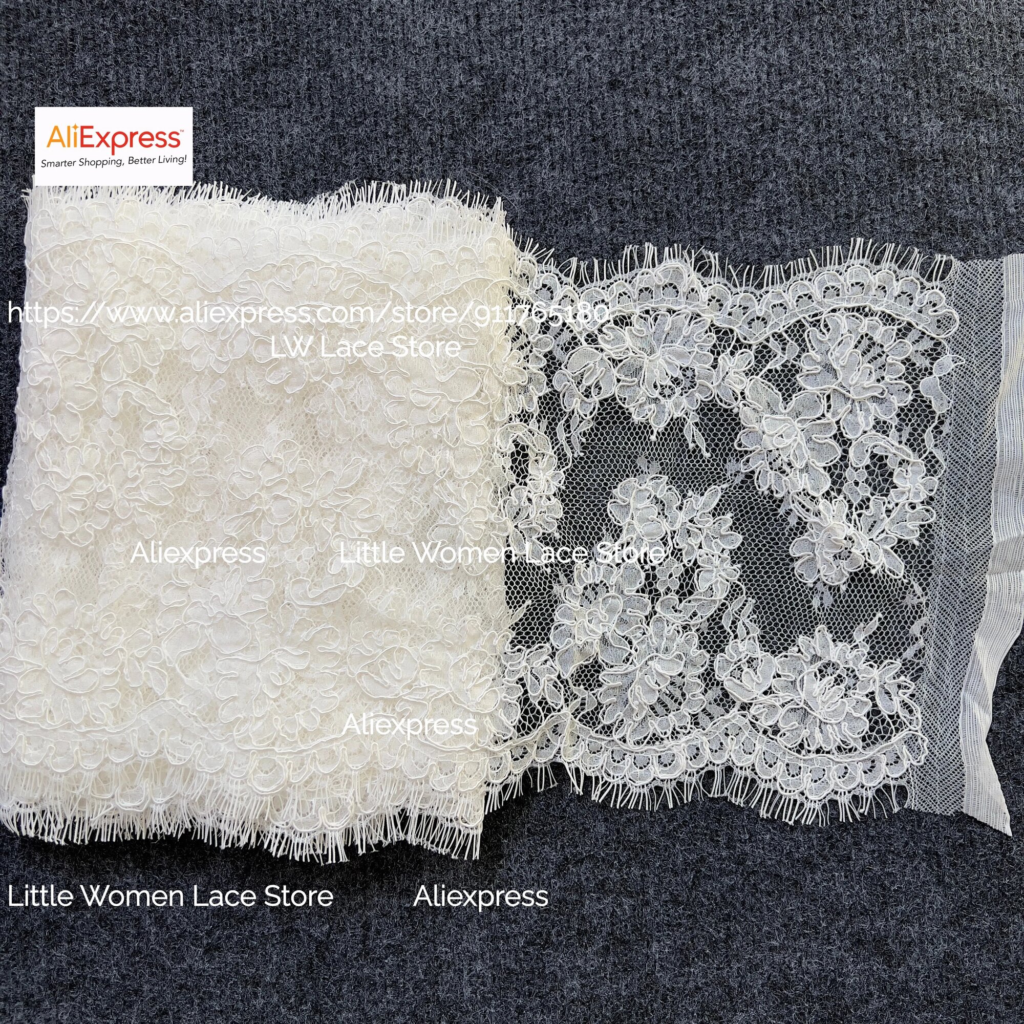 Французское кружево «реснички» 20 см белый молочный 3 м