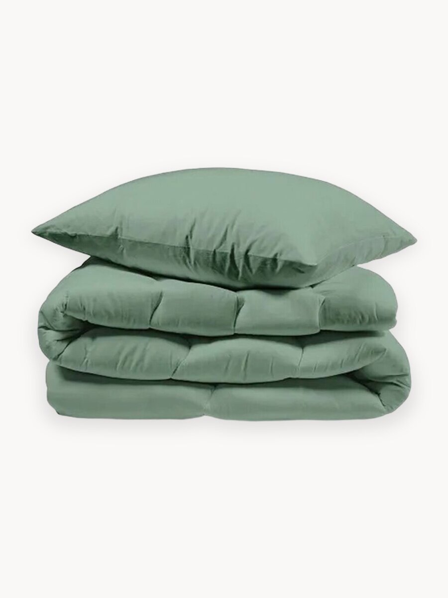 Постельное белье 2 спальное с пододеяльником на кнопках, YERRNA, 100% хлопок, перкаль, подходит под размеры икеа