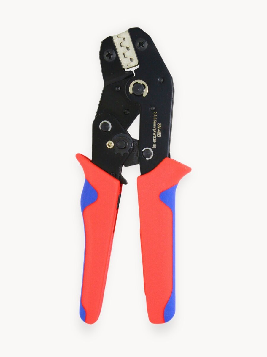 Клещи для обжима клемм 0,5-2,5мм / кримпер из прочной стали/ храповый