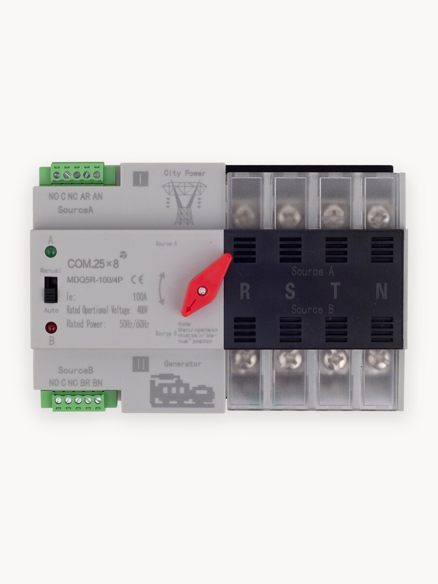 Блок автоматического ввода резерва COM.25X8 МDQ5R-100/4р 100А, 380В