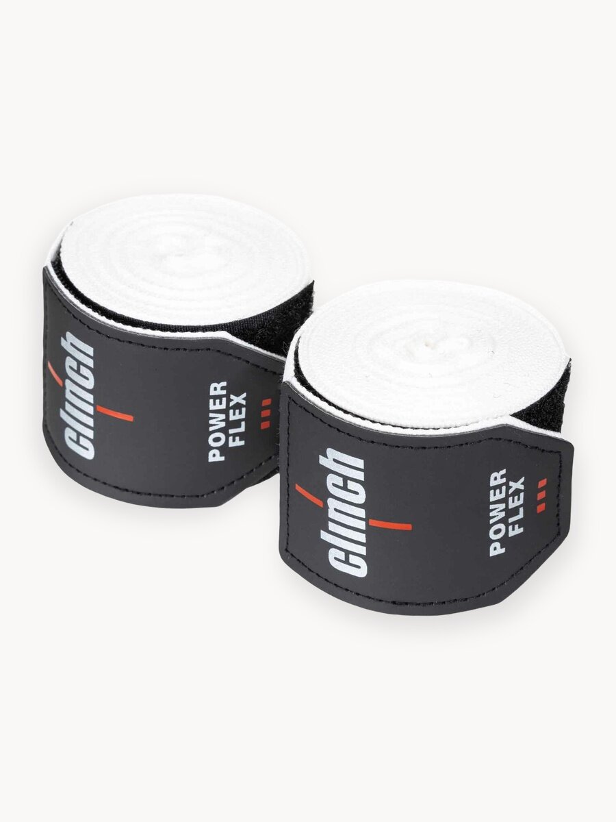 Бинты боксерские Clinch Boxing Hand Wrap Power Flex белые (длина 3.5 м)