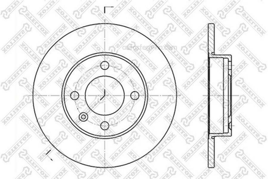 STELLOX 60204704SX диск тормозной передний!\ VW Golf/Jetta/Polo 1.1-1.4 81-97