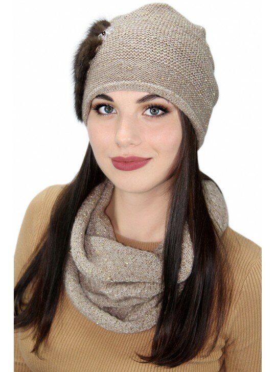 Комплект с головным убором Комплект "Адельмия" шапка+стойка-хомут для женщин