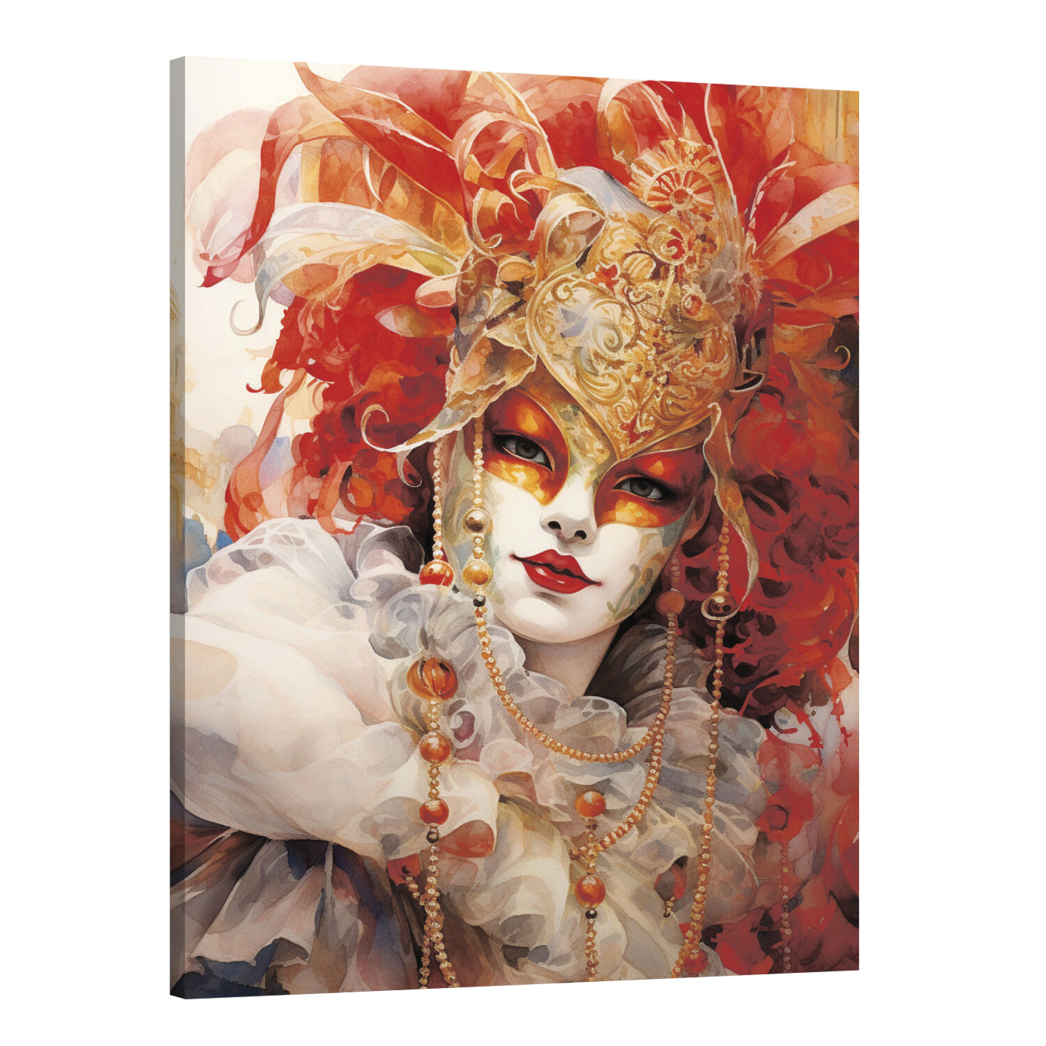 Интерьерная картина 50х70 "Тайны шутовского маскарада"