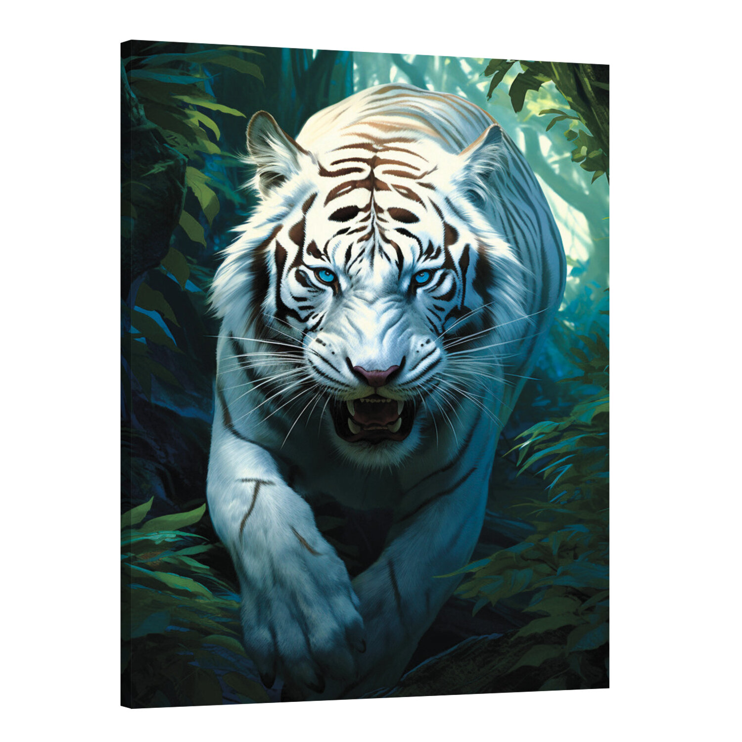 Интерьерная картина 50х70 "Белый тигр"