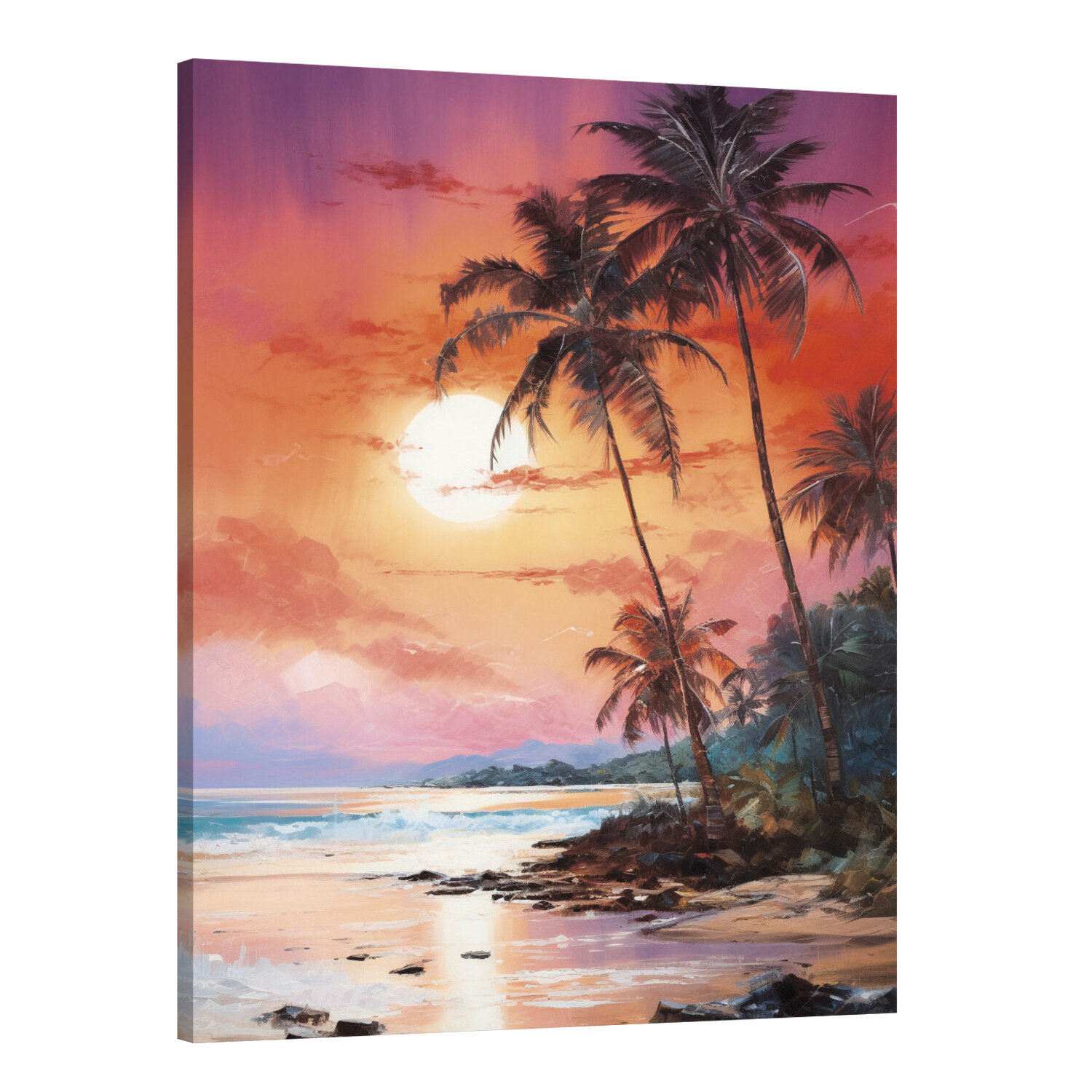 Интерьерная картина 50х70 "Море и пальмы"