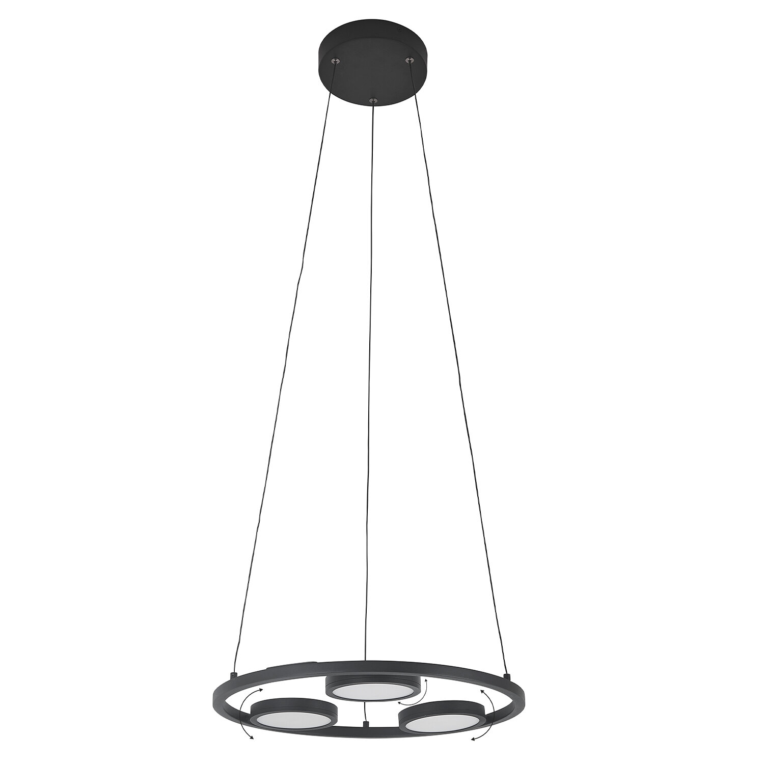 Подвесная люстра Crystal Lux Clt 027 CLT 027C3 D450 BL, LED, кол-во ламп:3шт, Черный