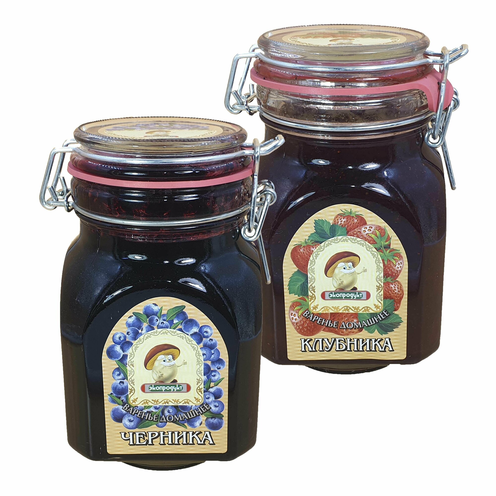 Набор "Варенье Домашнее" ТМ "Экопродукт" (клубника, черника) 2 вида по 1000 г