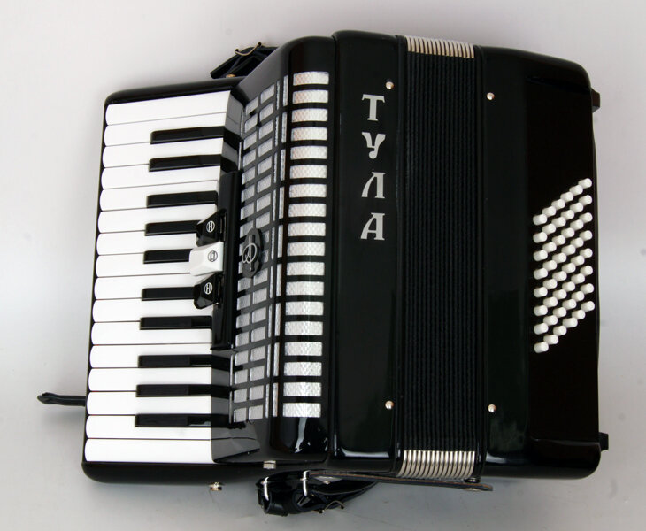 A-7-BK Аккордеон "Тула" 26х48-II-3, черный, Тульская Гармонь