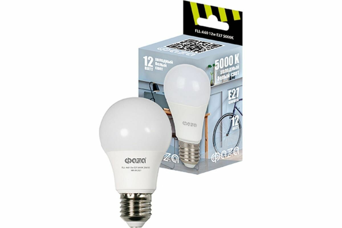 Лампа ФАZА FLL- A60 12w E27 5000K 230/50 5038356