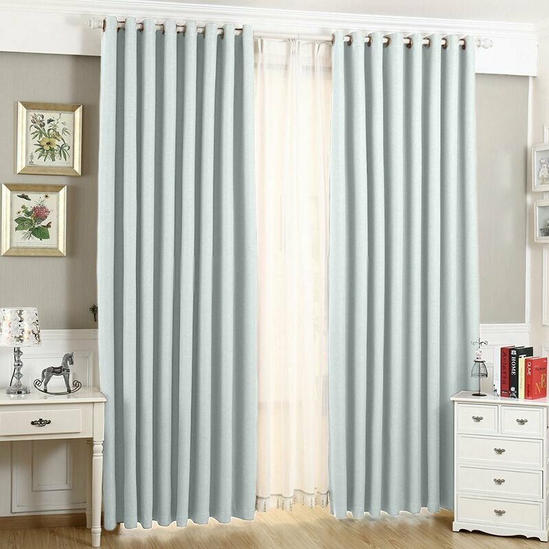 Шторы блэкаут на люверсах - 2шт. (шир. 150 см.*выс. 240см) белые Цена за 2 шторы БК-Л-1