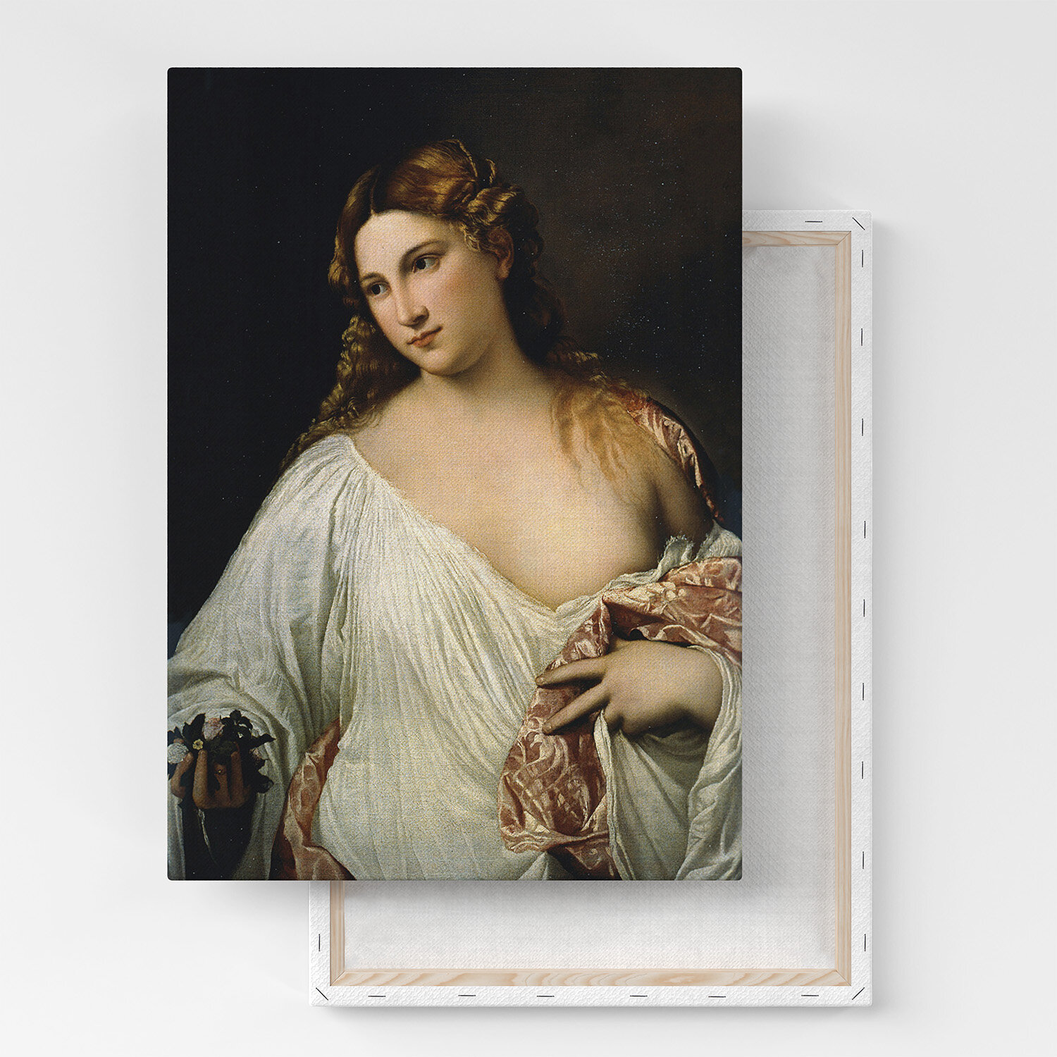 Картина на холсте, репродукция / Тициан - Flora / Размер 40 x 53 см