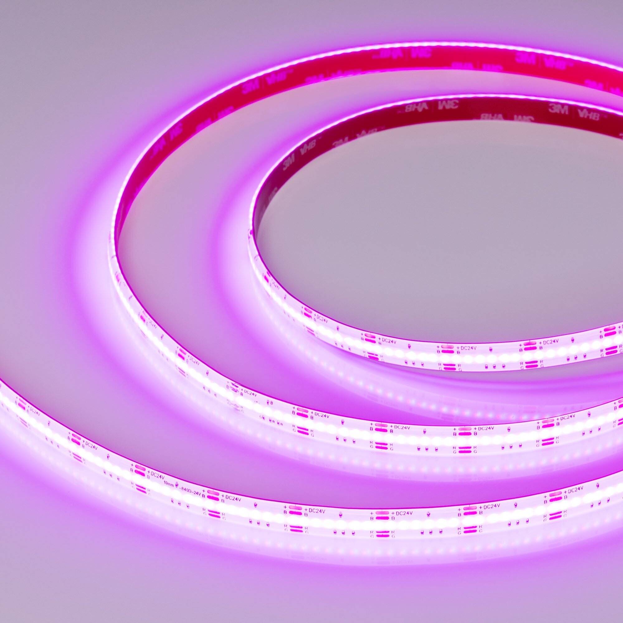 Светодиодная Лента герметичная COB-SE-X840-10mm 24V RGB (16 W/m, IP65, CSP, 5m) (Arlight, -) 041390