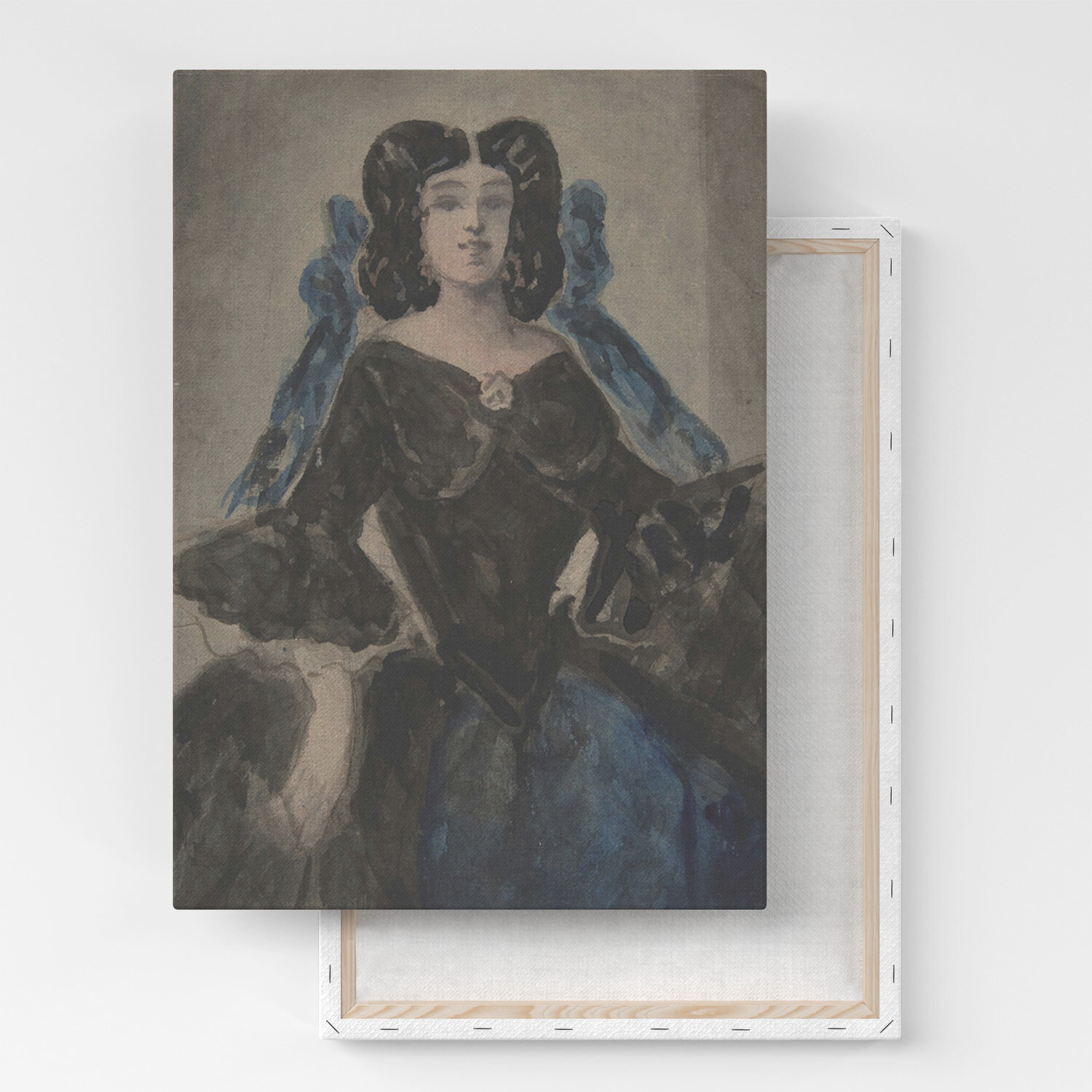 Картина на холсте, репродукция / Константен Гис - Portrait of a Lady / Размер 80 x 106 см