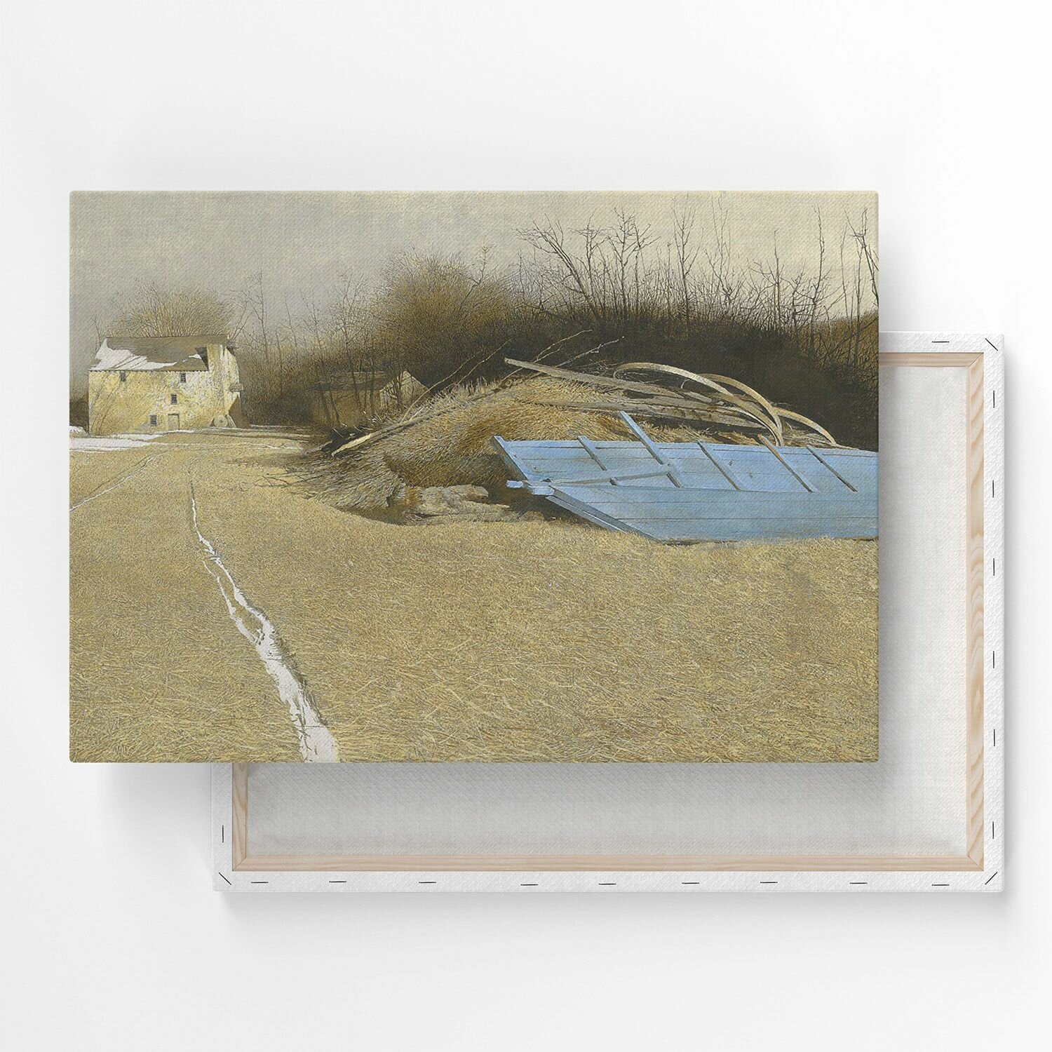 Картина на холсте, репродукция / Уайет Эндрю - Пойма, 1986 / Размер 30 x 40 см
