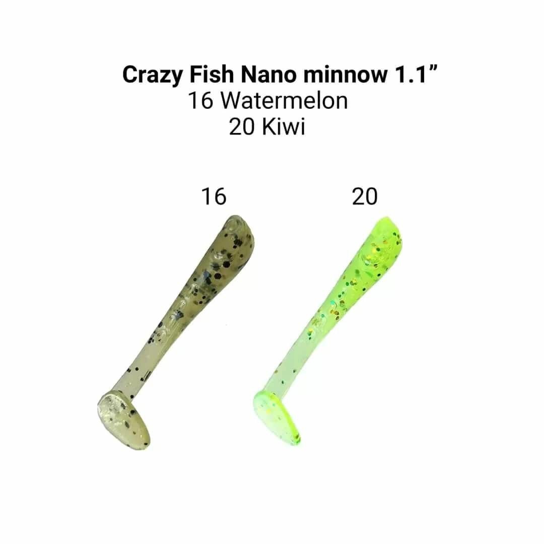 Мягкие приманки Crazy Fish NANO MINNOW 1.1" Кальмар # Мix 16 + 20 (16шт)