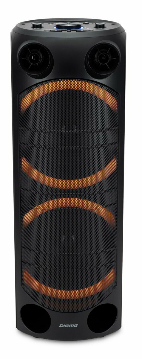 Минисистема Digma D-MC1720 черный, 80Вт, FM, USB, BT, micro SD