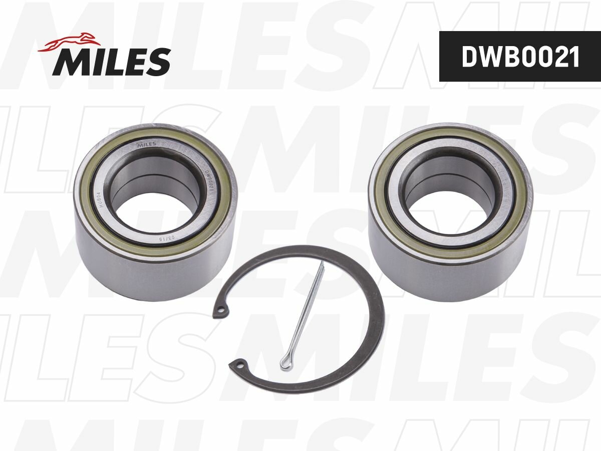Подшипник передний ступицы комплект MILES DWB0021 HYUNDAI Accent/Getz/Lantra II/Solaris, KIA Rio 95->
