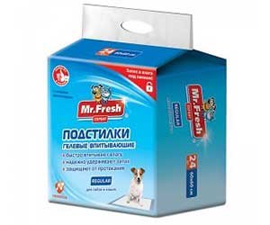 Пеленки для собак и кошек Mr.Fresh expert regular 60*60см 24шт f502