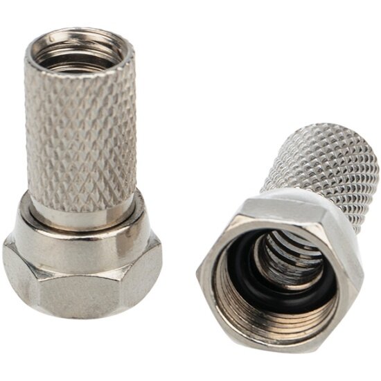 Разъем Proconnect "F-разъем" с резиновым уплотнителем для кабеля SAT, 100 шт./упак.