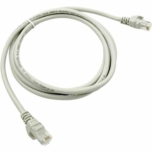 Патч-корд RJ45 1м UTP C5e - серый Гарнизон PC-UTP-5e-1 многожильный кабель AWG26