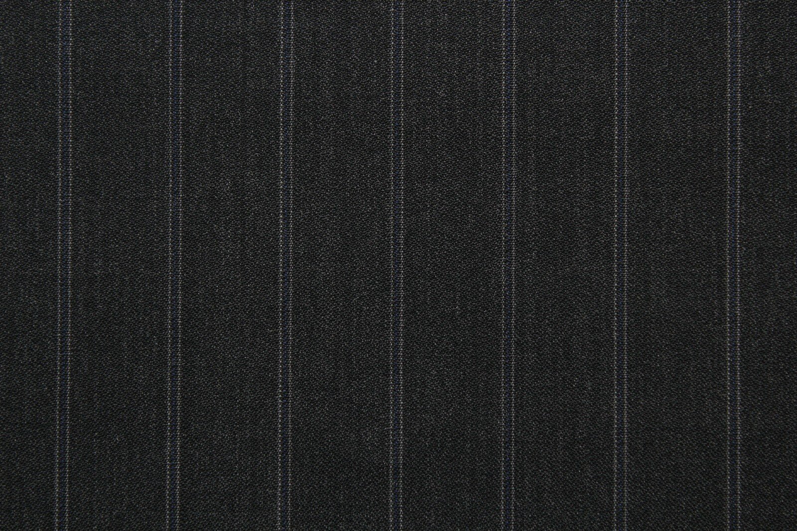 Ткань костюмная Marlane тёмно-серая в мелкую синюю полоску, ш154см, 0,5 м