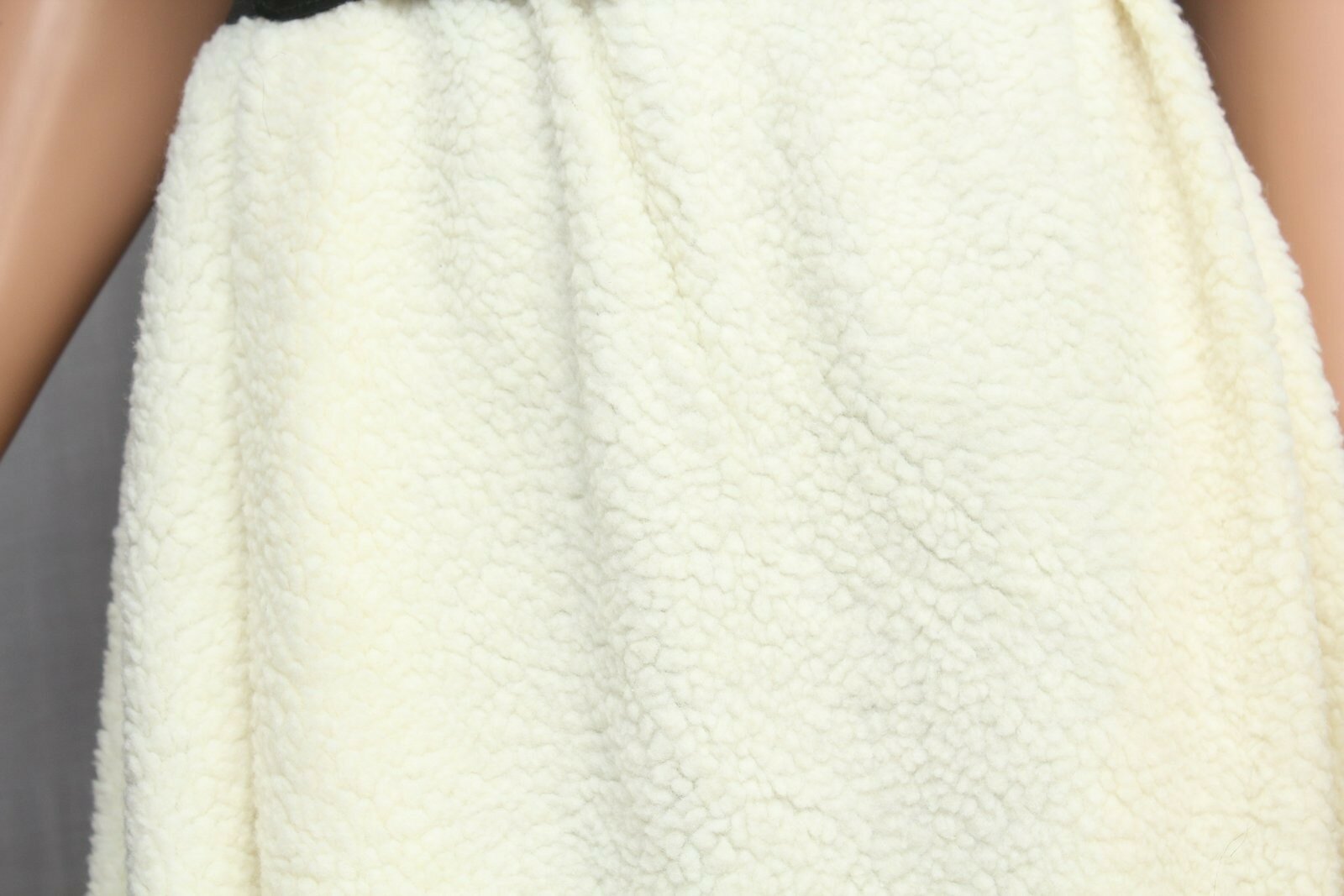 Ткань Мех искусственный барашек крем, ш150см, 0,5 м