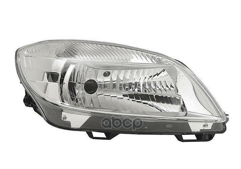 Фара прав SKODA: FABIA/ROOMSTER 03.10- (H4) (хром внутри, ЭК с мотором) Depo арт. 665-1122RMLD-EM