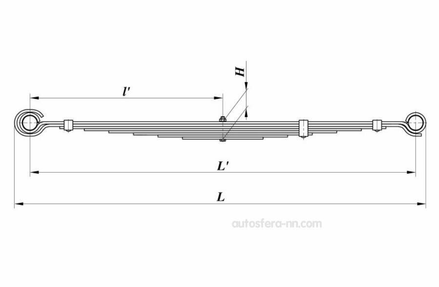 CHMZ 31512902012 Рессора УАЗ-469 пер 8-ми лист