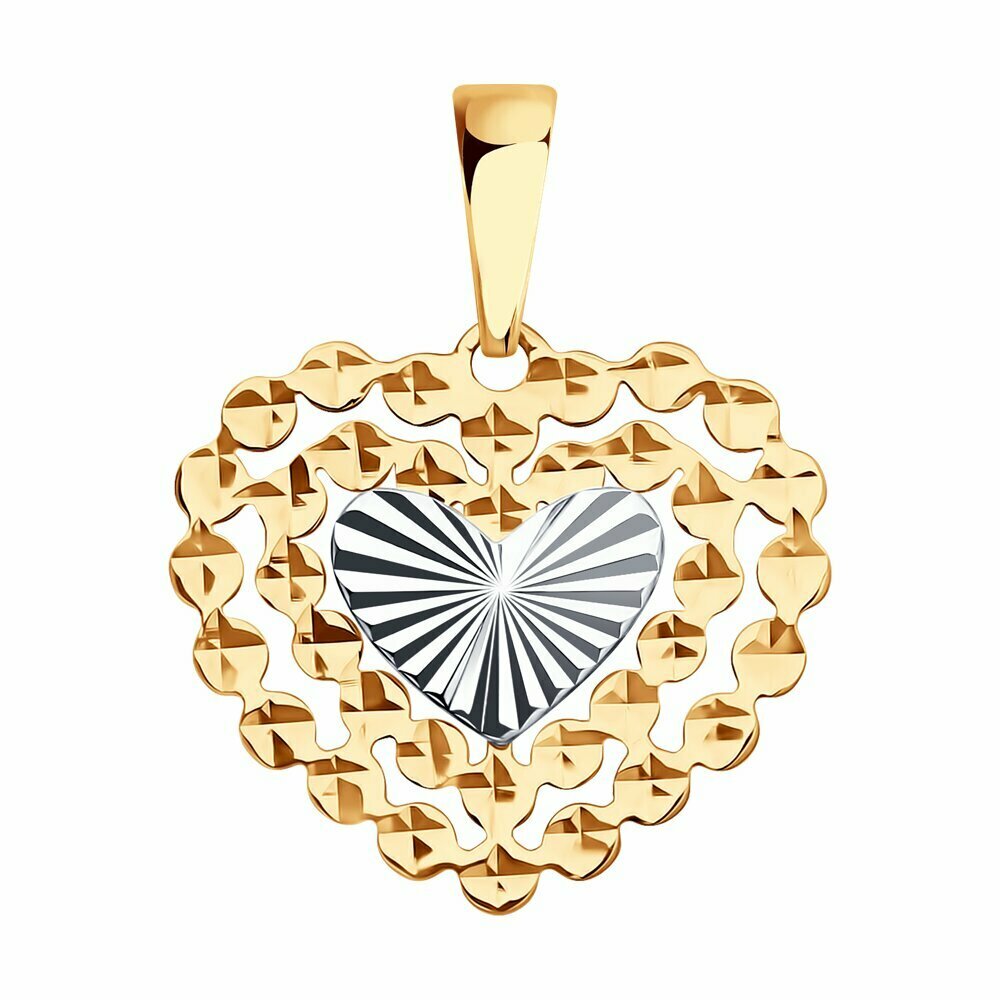 Подвеска, красное золото, 585 проба