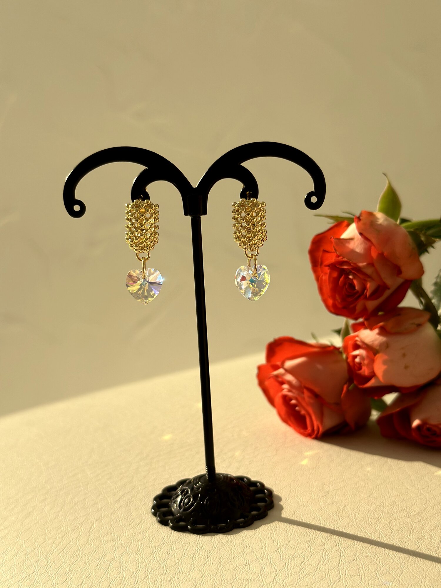 Комплект серег, кристаллы Swarovski