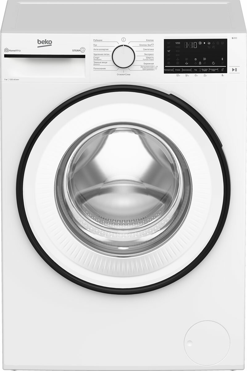 Стиральная машина Beko B3WFR572W автомат 7 кг, 1200 оборотов, белый