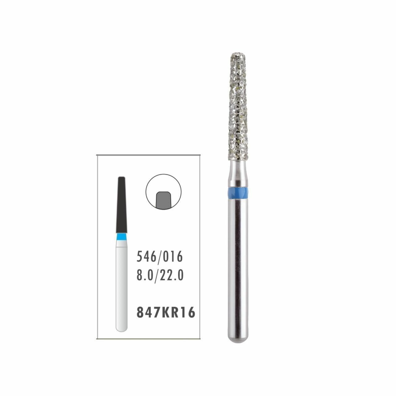 Боры мани FG 546-016m/847KR16 Форма головки с конической закругленной кромкой, (5ШТ)Алмазные боры применяется в стоматологии для препарирования. NeoHealth