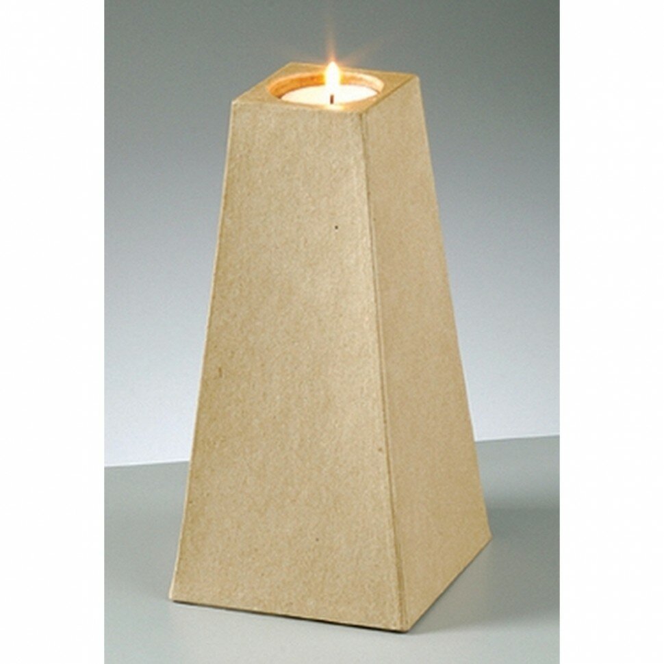 Efco 2635508 Заготовка для декупажа, подсвечник "Конус малый", 10 x 10 x 20 см