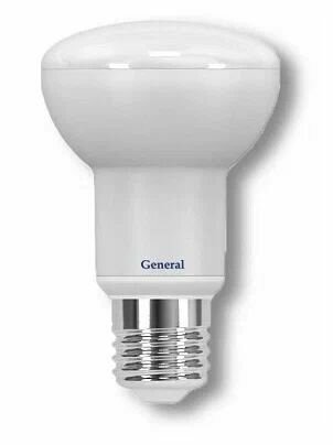 Лампочка светодиодная рефлектор E27, 8 Вт, комплект 10 шт, холодный белый свет, 6500К, энергосберегающая, General Lighting Systems лампа