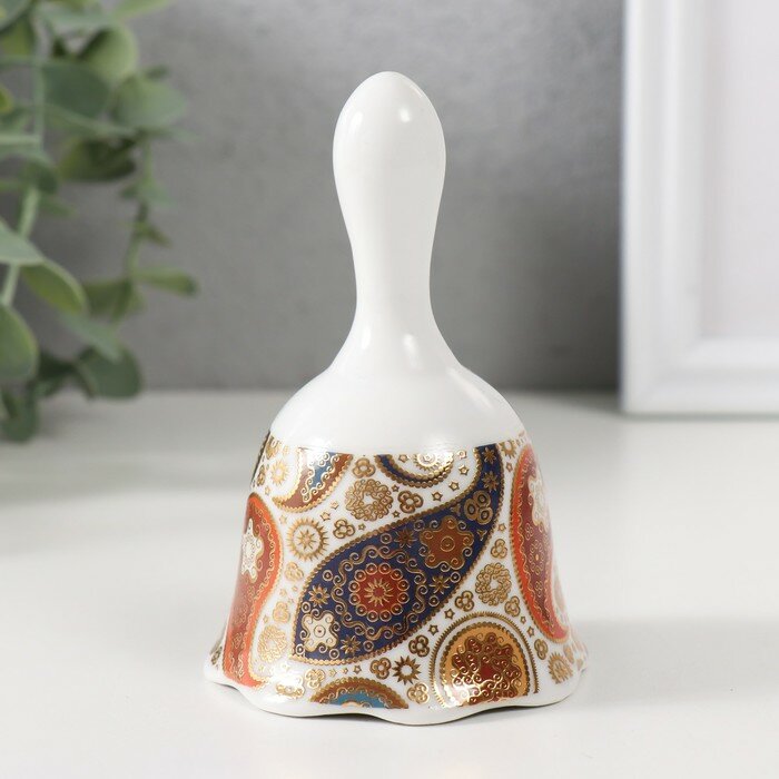 Колокольчик керамика «Узор пейсли», 6.5×6.5×10.5 см