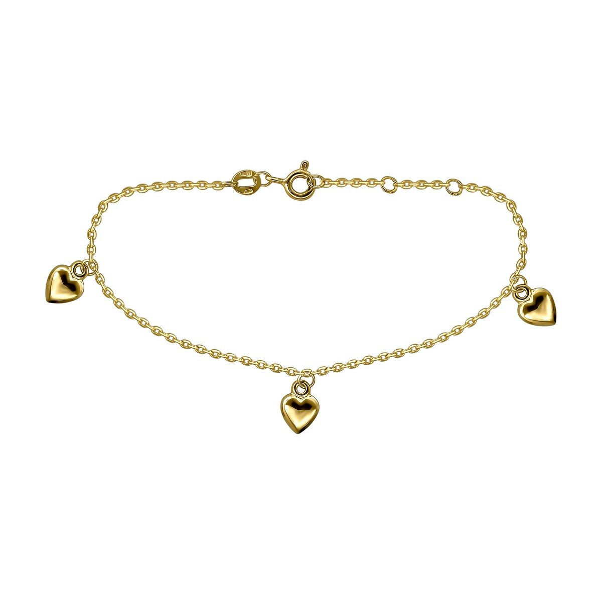 Браслет на ногу, желтое золото, 585 проба