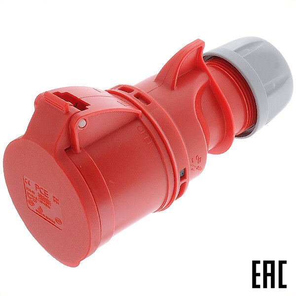 Розетка кабельная 3Р+N+E 32А 415В IP44 PCE 225-6 (2 шт. в наборе)