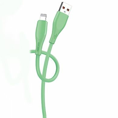 Кабель для iPhone Kakusiga KSC-959 для быстрой зарядки и передачи данных / Зеленый