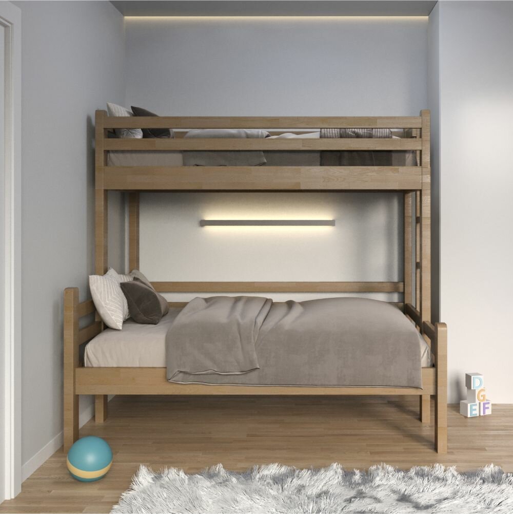 Детская двухъярусная кровать 70x190 Орленок цвет Ольха